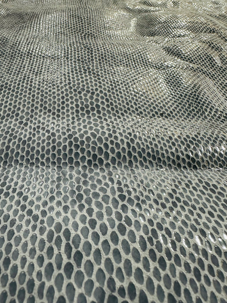 Light Grey Fish Scale Leather Pieces with 1 x free metallic and shimme ...