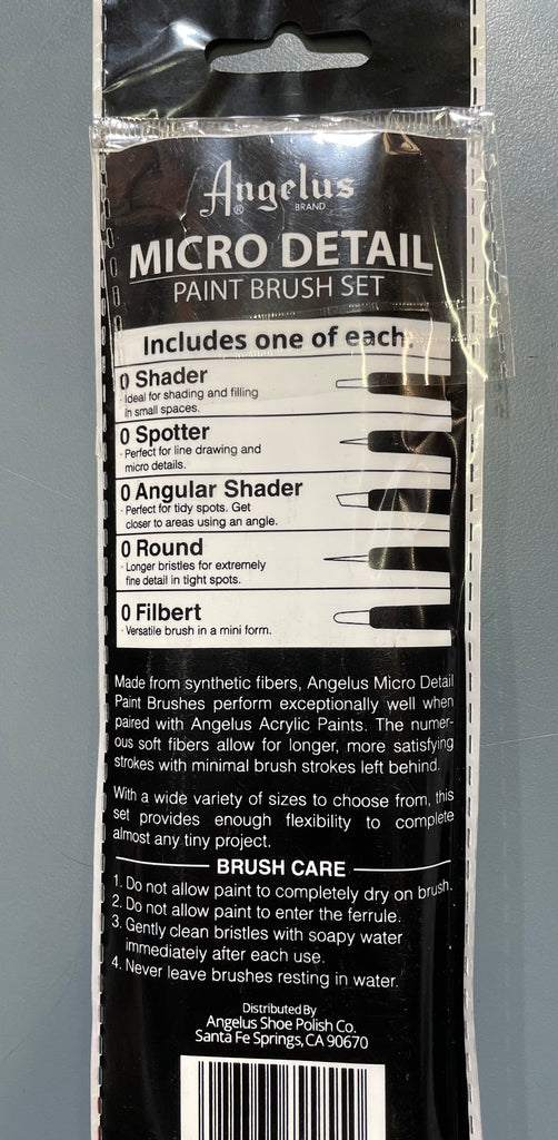 Angelus - Micro detail paintbrush set – East Coast Leather